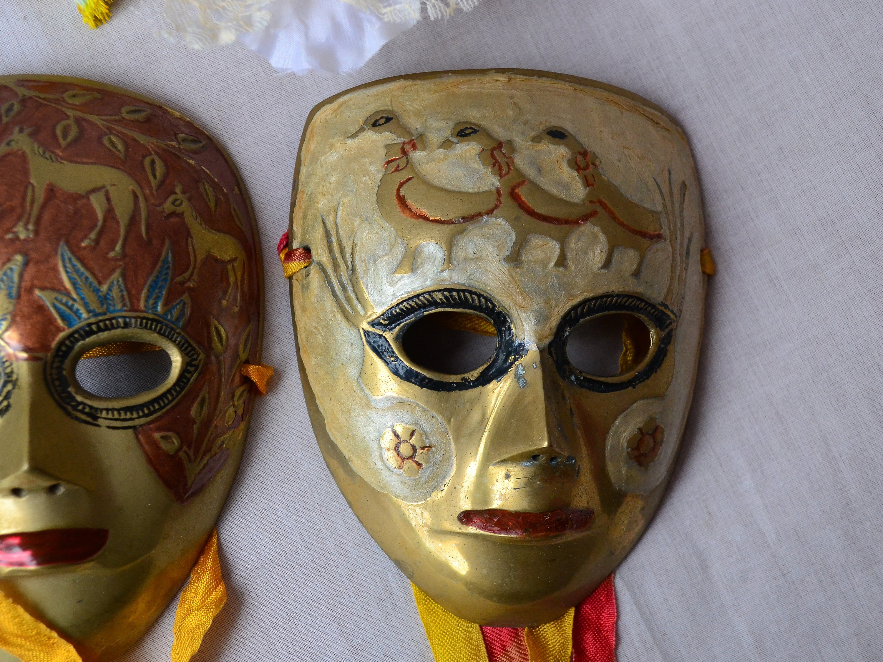 Brass Mask Set Vintage Gift for Actor Shakespeare Mask Theatre | Etsy