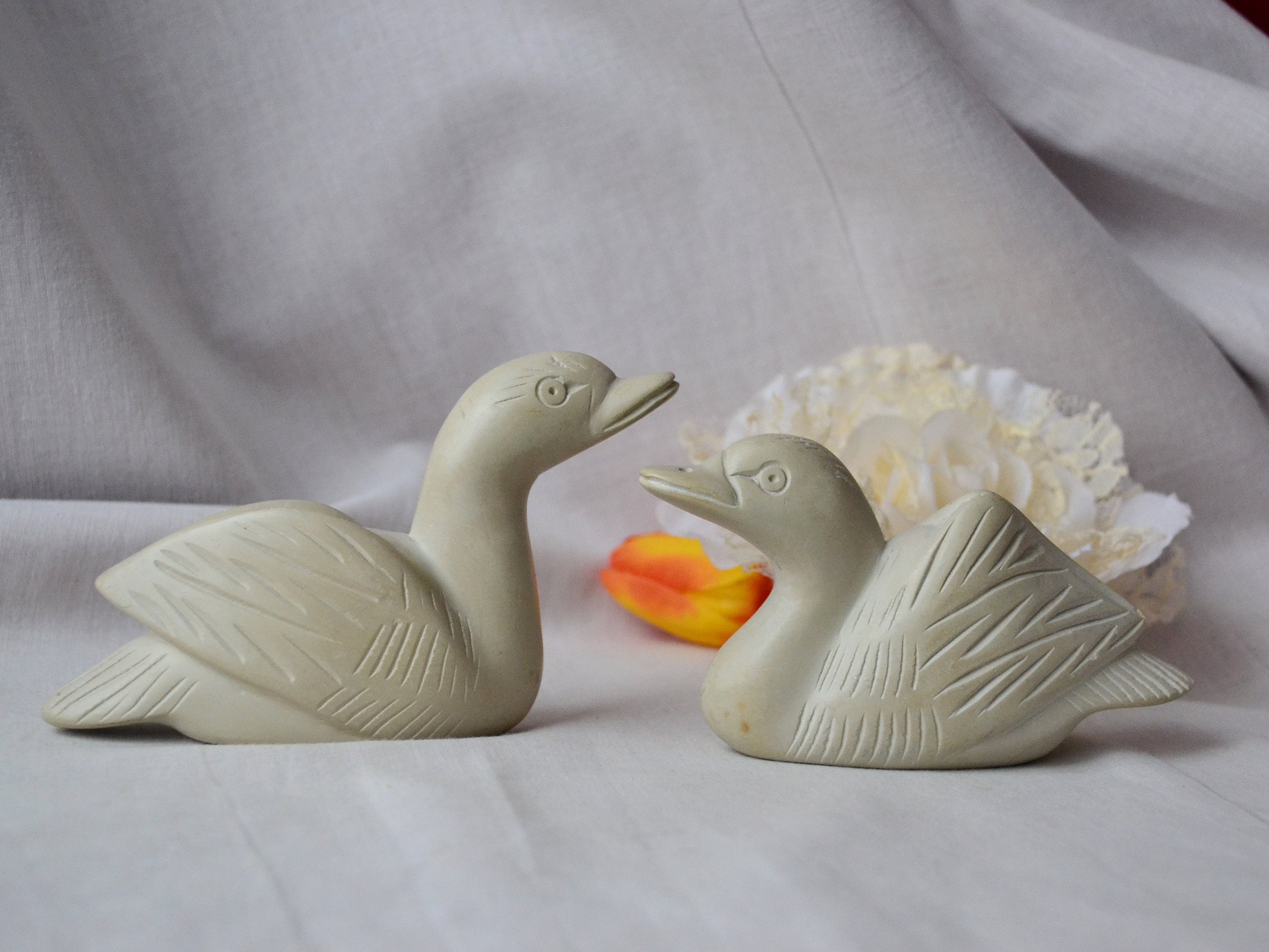 Vintage Soapstone Carved Swans Pair Hand Carved Swans Soap - Etsy