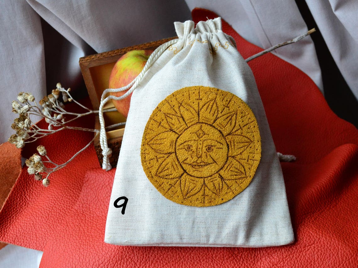 Tarot Bag Moon Tarot Purse Sun Tarot Runes Sun Bag Tarot Pouch - Etsy