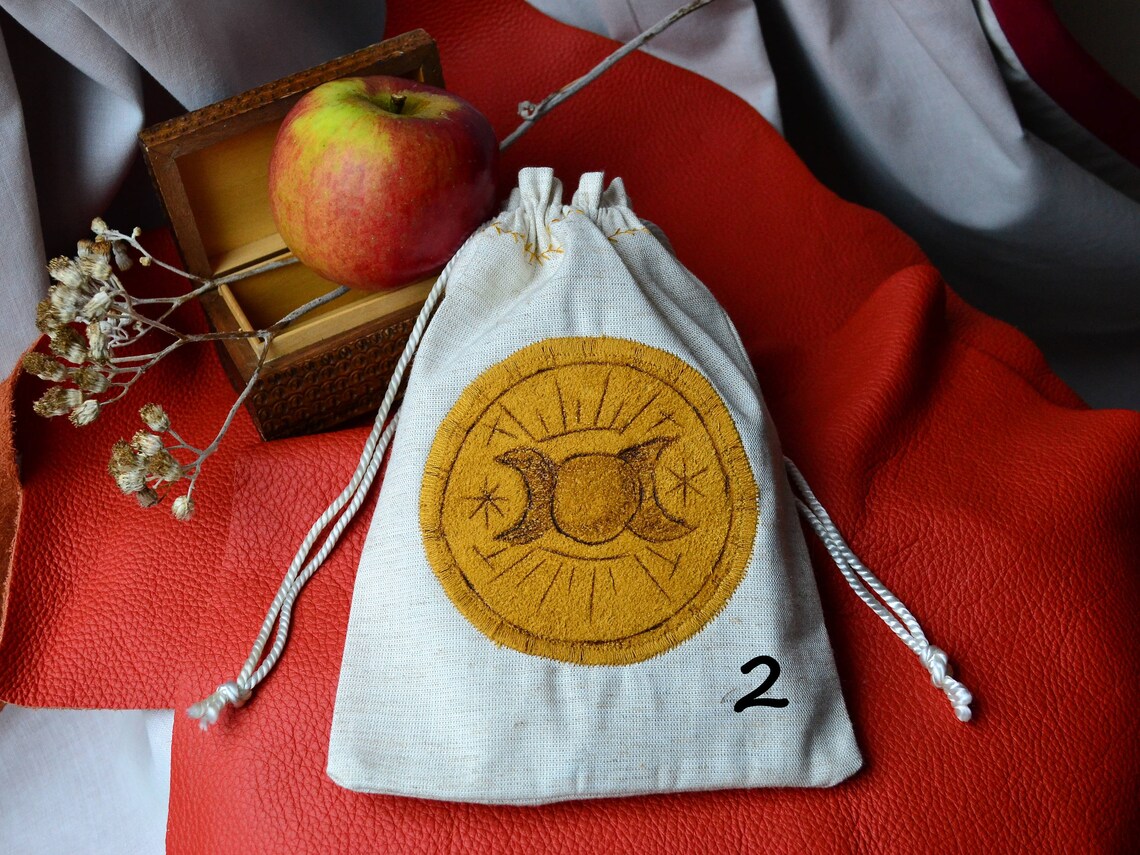 Tarot Bag Moon Tarot Purse Sun Tarot Runes Sun Bag Tarot Pouch - Etsy