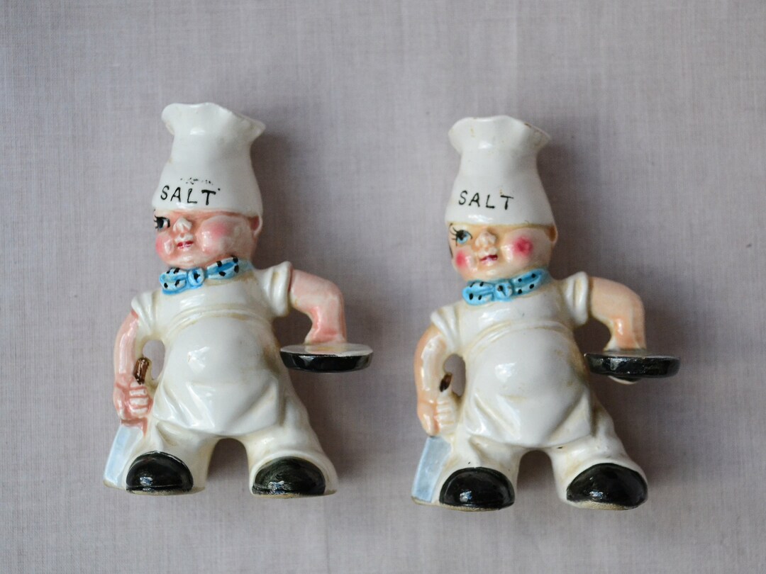 Salt Shaker Chef Salt Shaker Single Salt Shaker Chef Figurine Frying ...