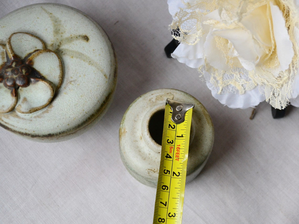Pottery Vase and Box Set Vintage Pottery Bottel Flower Box - Etsy