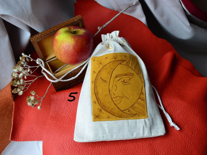 Tarot Bag Moon Tarot Purse Sun Tarot Runes Sun Bag Tarot Pouch - Etsy