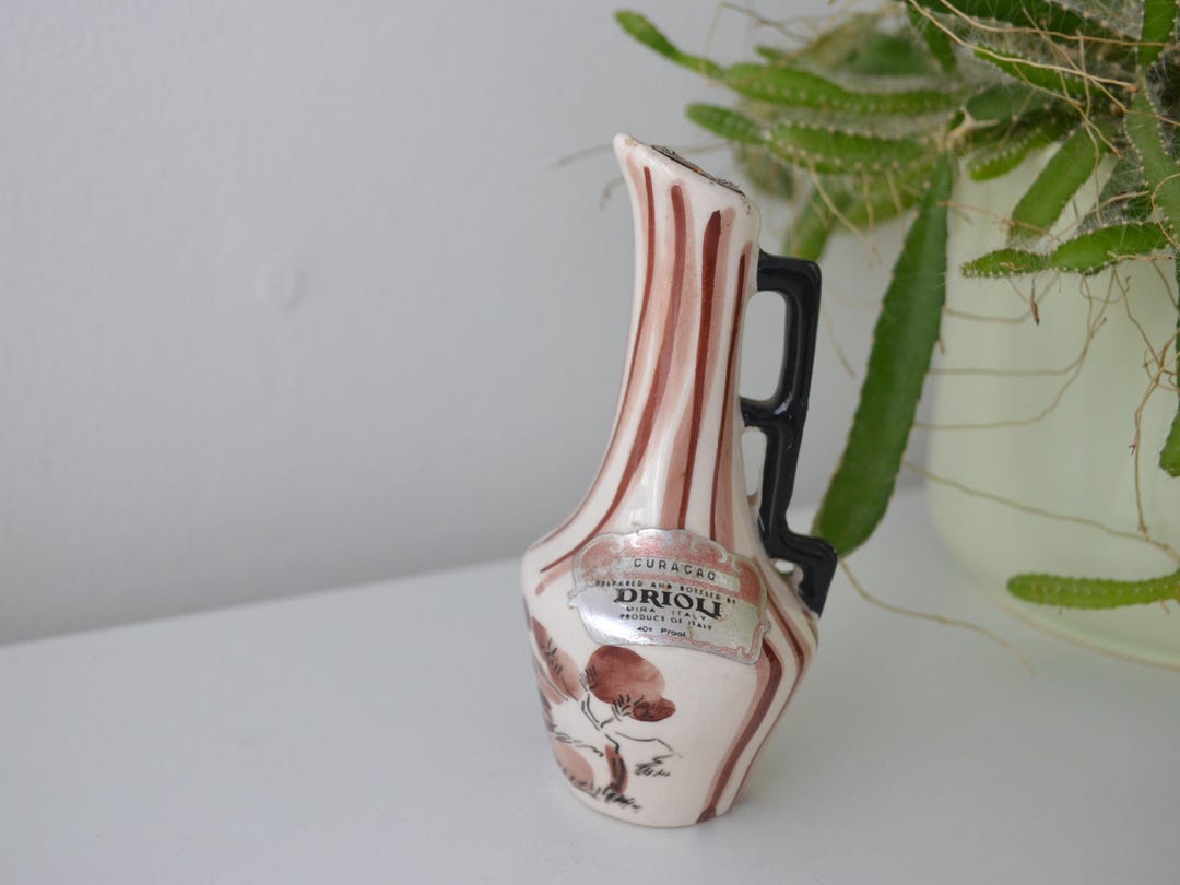 Vintage Drioli Curacao Liqueur Bottle | Italian Ceramic Collectible ...
