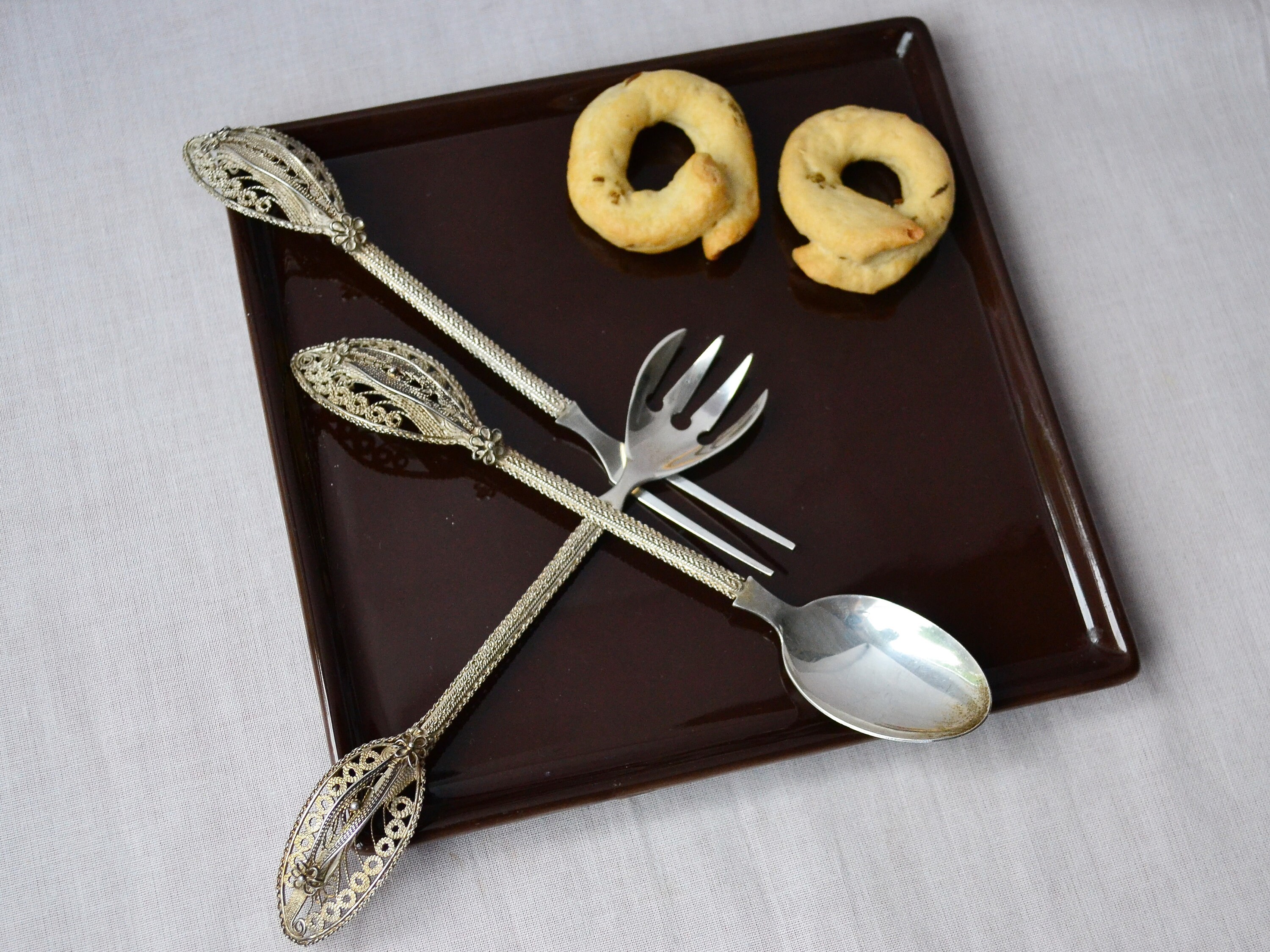 Vintage 830 Solid Silver Ornate Floral Filigree Cutlery Set - Etsy UK