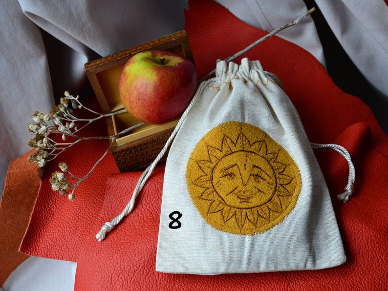 Tarot Bag Moon Tarot Purse Sun Tarot Runes Sun Bag Tarot Pouch - Etsy