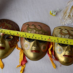Brass Mask Set Vintage Gift for Actor Shakespeare Mask Theatre Symbol ...