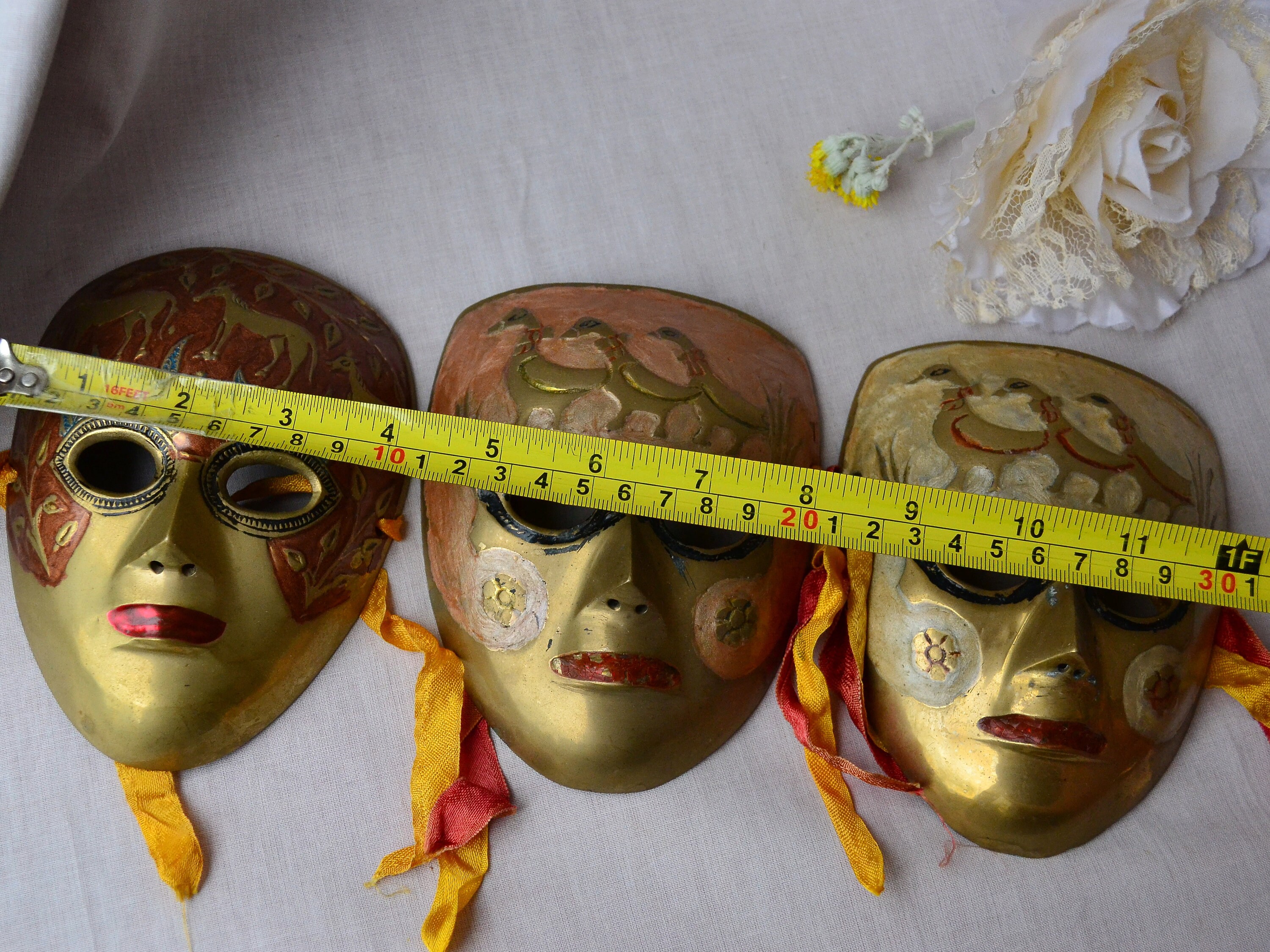 Brass Mask Set Vintage Gift for Actor Shakespeare Mask Theatre - Etsy