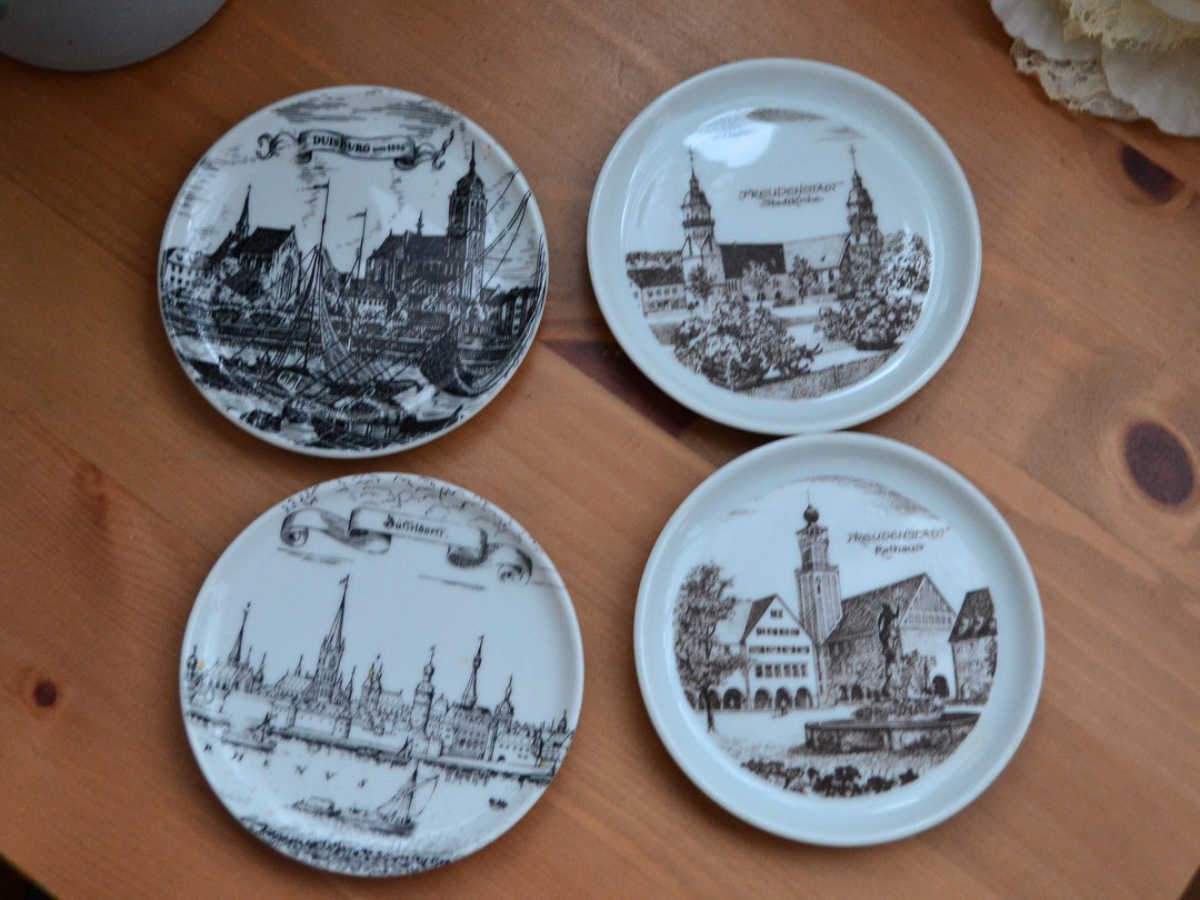 4 Set German Harbour Small Plate Plate Saucer Boat Plate German ...