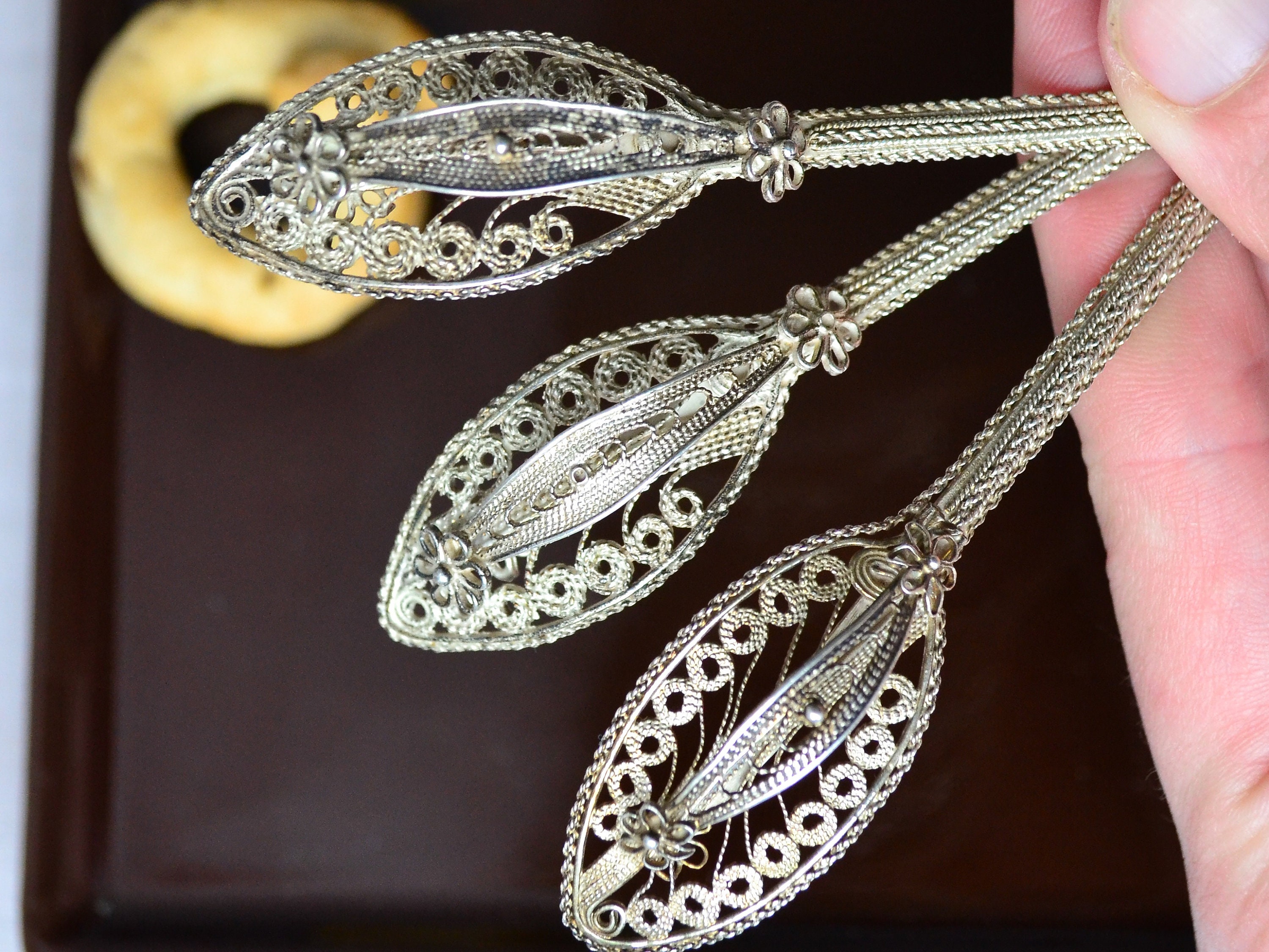 Vintage 830 Solid Silver Ornate Floral Filigree Cutlery Set - Etsy UK