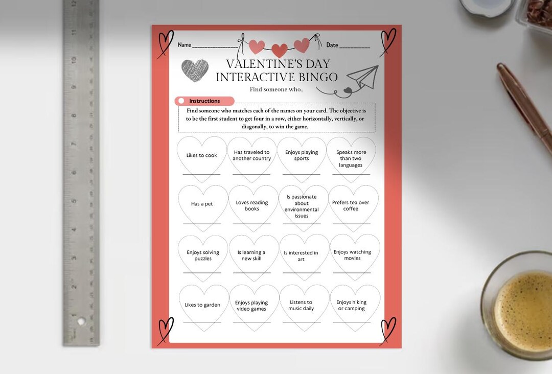 Valentine's Day Classroom Activity- Interactive Bingo. Kindness Project ...