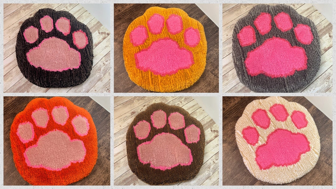 Mini Cat Paw Rug / Hand Tufted Rug / Kawaii Rug - Etsy