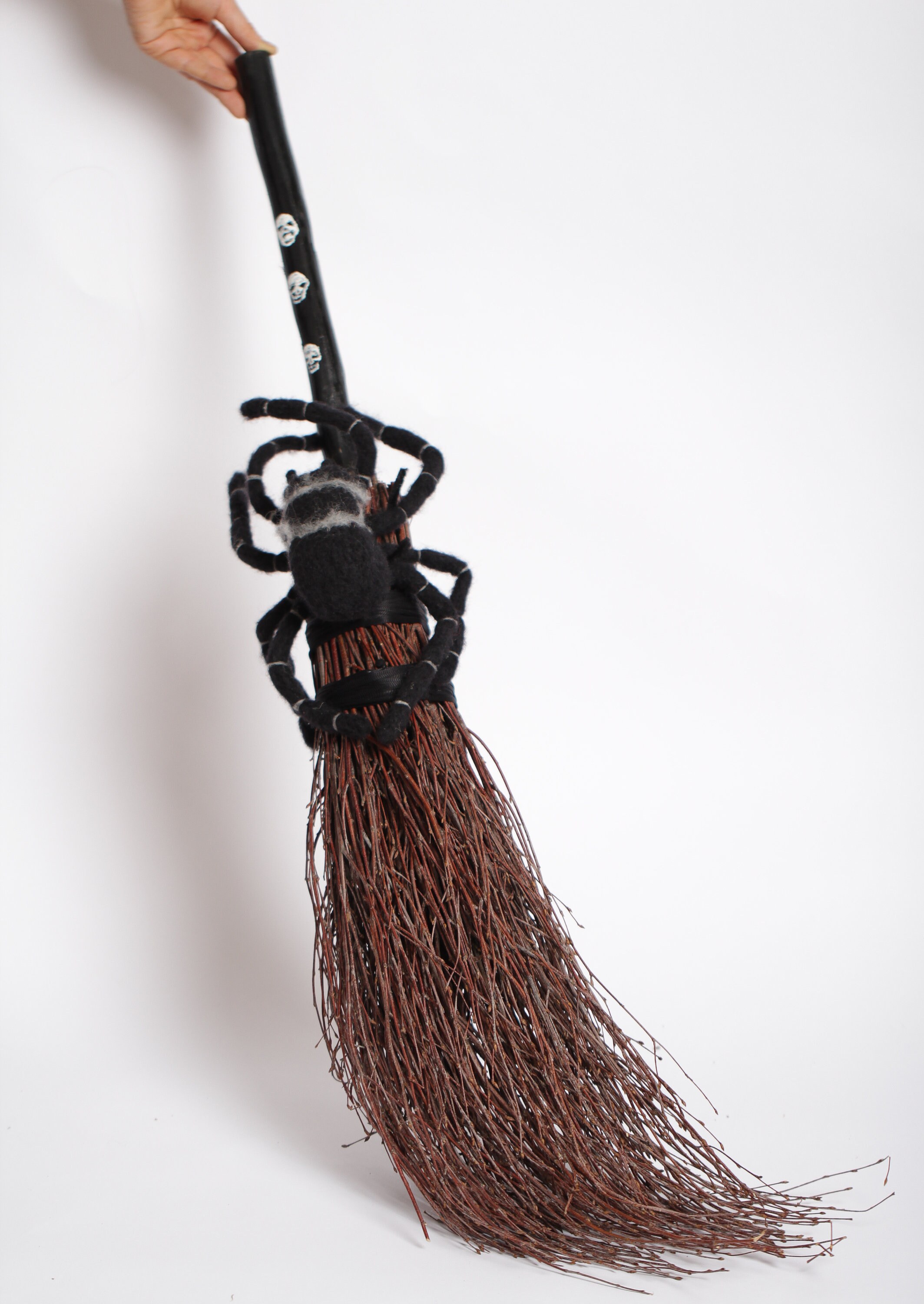 Altar Witch Broom with spider Natural Witch Broom Kids | Etsy