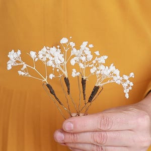 Baby's Breath Flower Crown Natural Bridal Hair Wreath Preserved Baby's ...