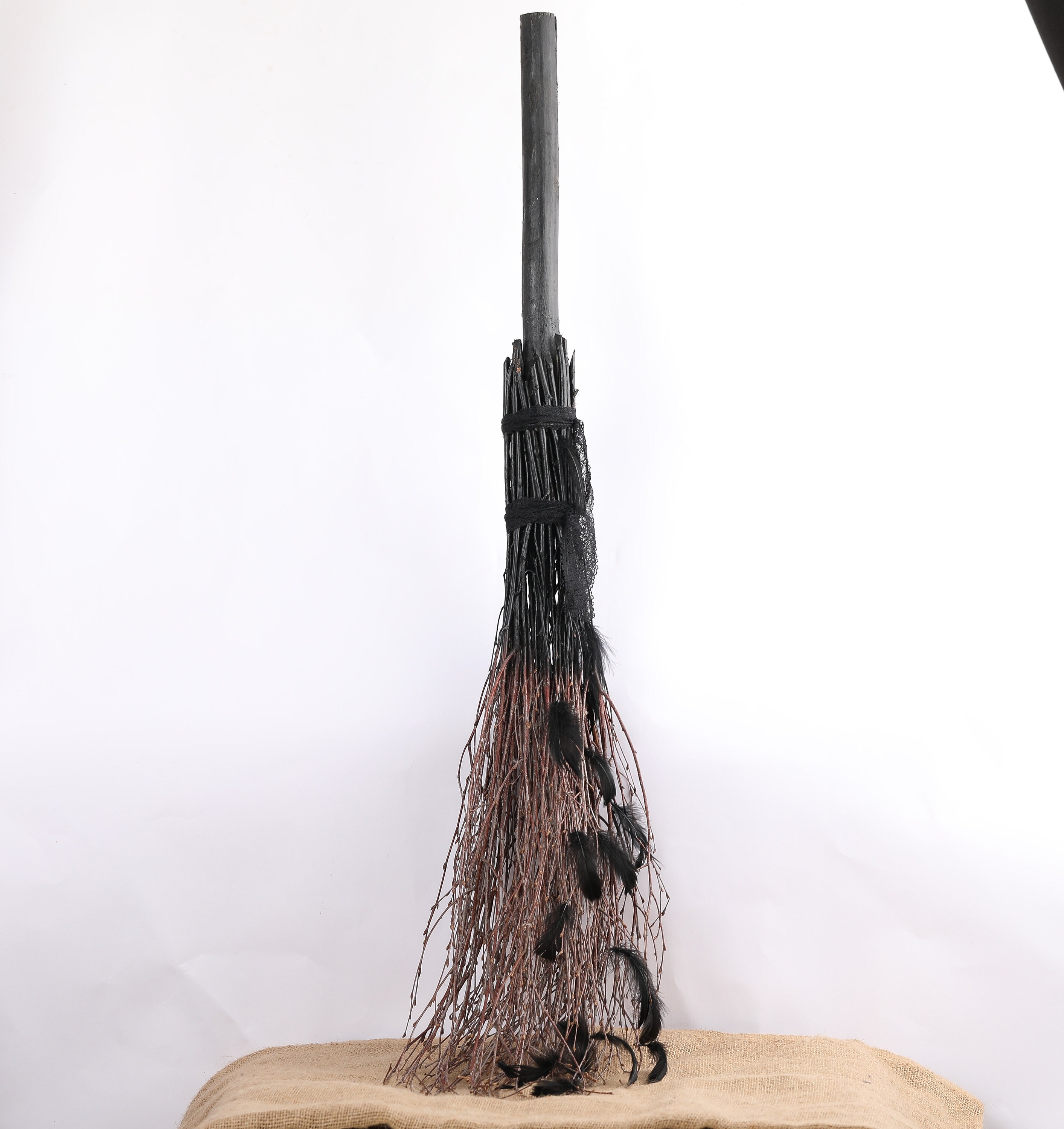 Witch Broom With Feathers, Wizard Broom, Jumping Broom, Magic Altar ...