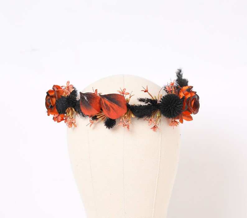 Black Orange Gothic Wildflower Bouquet Gothic Halloween - Etsy