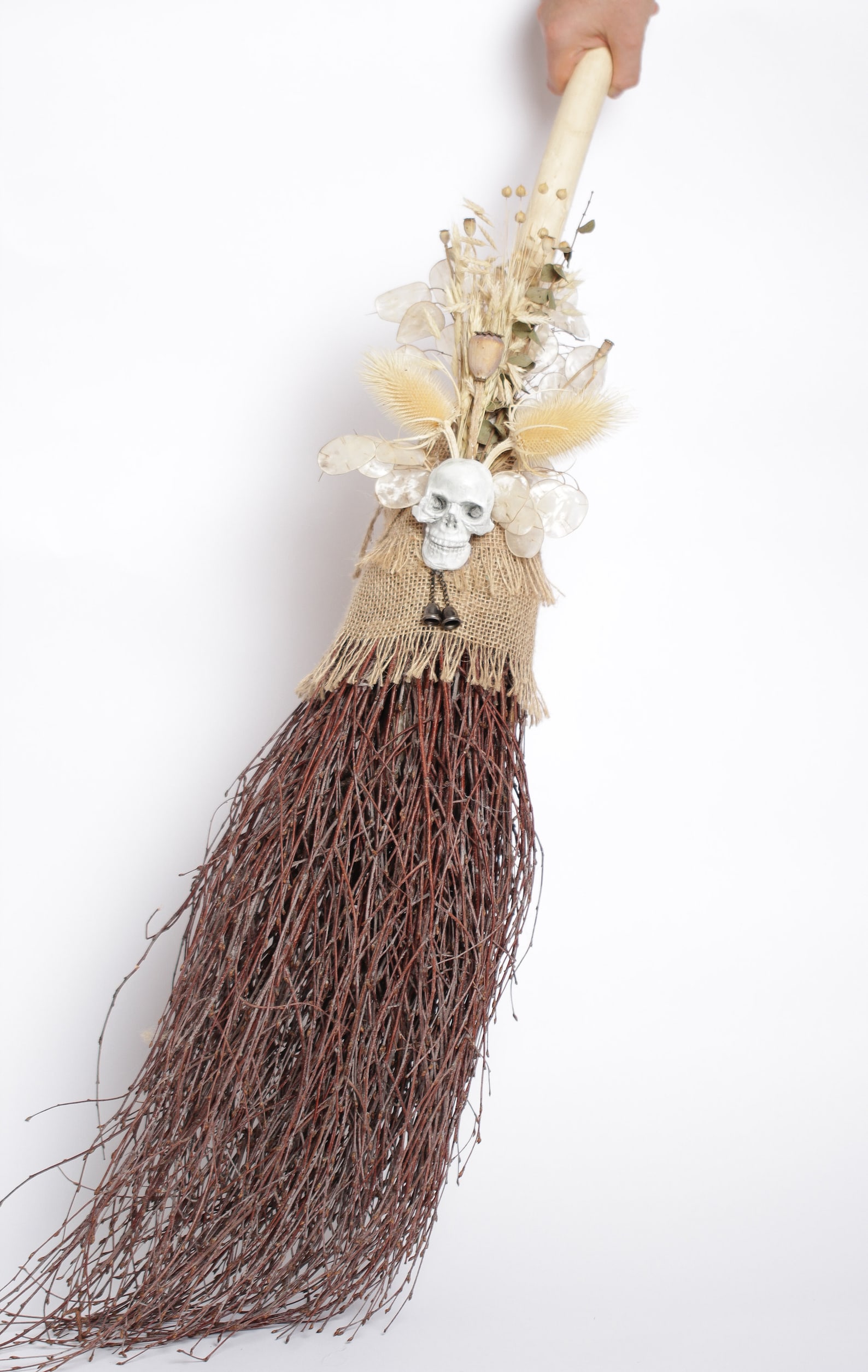 Altar Witch Broom With Skull, Natural Witch Broom, Kids Broom ...