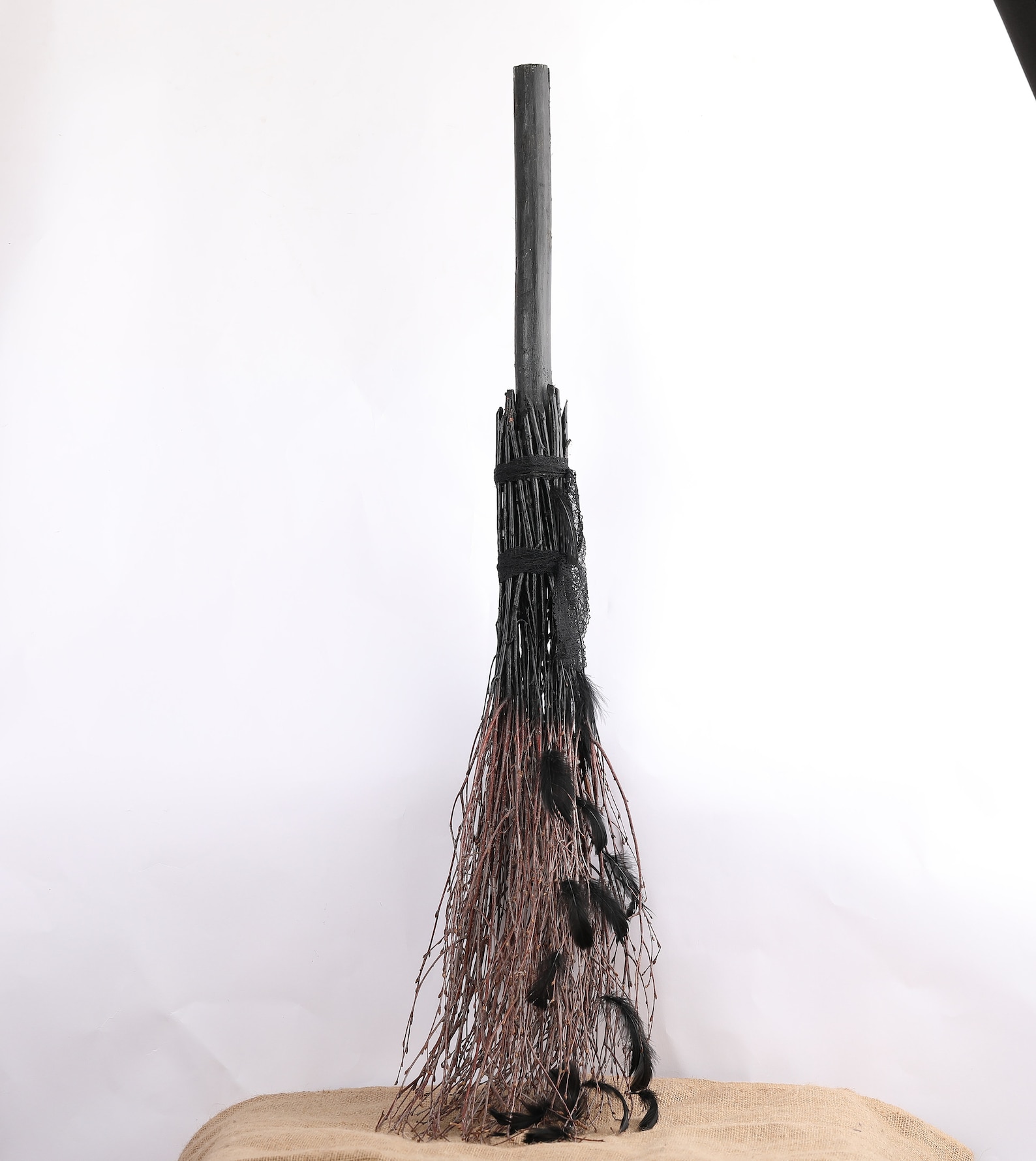 Witch Broom With Feathers, Wizard Broom, Jumping Broom, Magic Altar ...