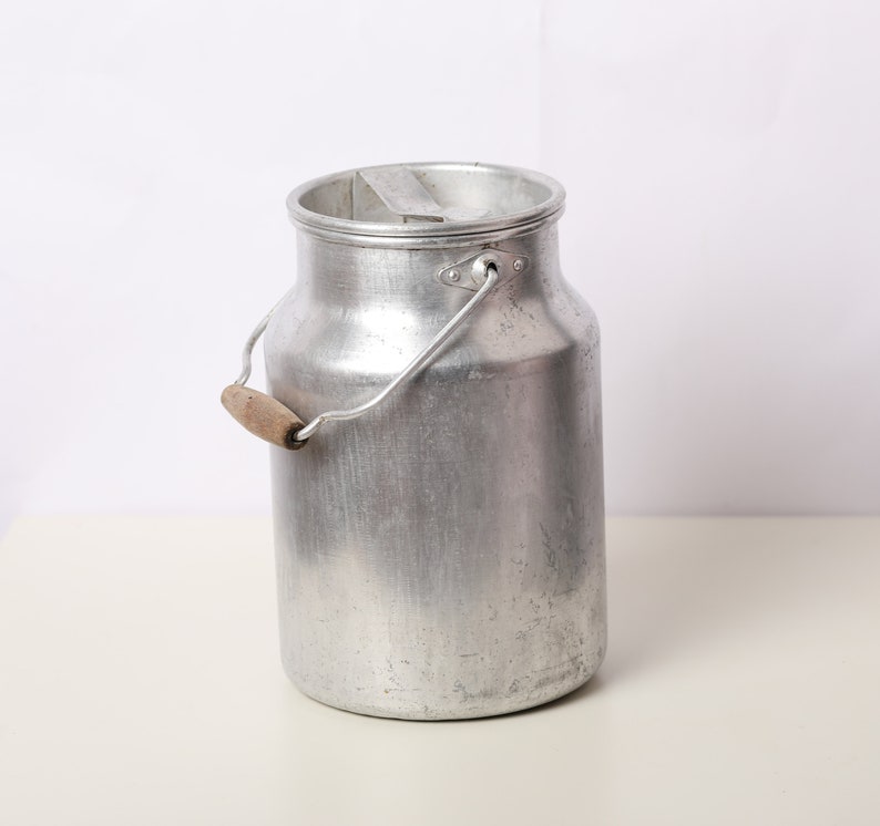 Large Soviet Aluminum Milk Can With Lid Vintage Kitchen Farmhouse Decor ...