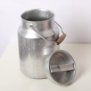 Large Soviet Aluminum Milk Can With Lid Vintage Kitchen Farmhouse Decor ...