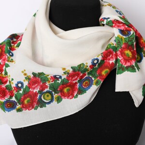 SALE ! Vintage Shawl Soviet Shawl Wool Floral Scarf Vintage Shawl Women ...