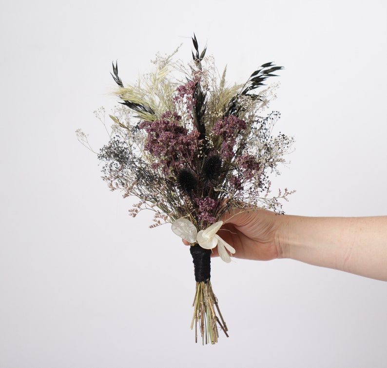 Ramo de flores silvestres negras secas ramo de ramas de - Etsy España