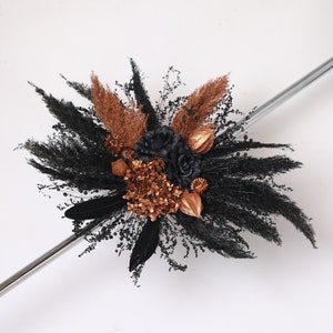 Black Brown Bronze Wildflower Bouquet, Gothic Wedding Bouquet With ...