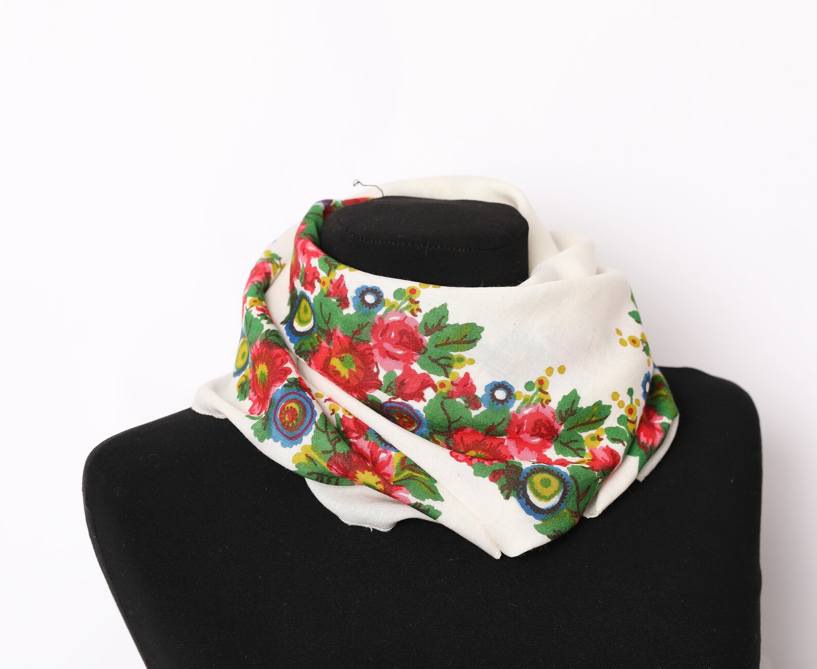 SALE ! Vintage Shawl Soviet Shawl Wool Floral Scarf Vintage Shawl Women ...