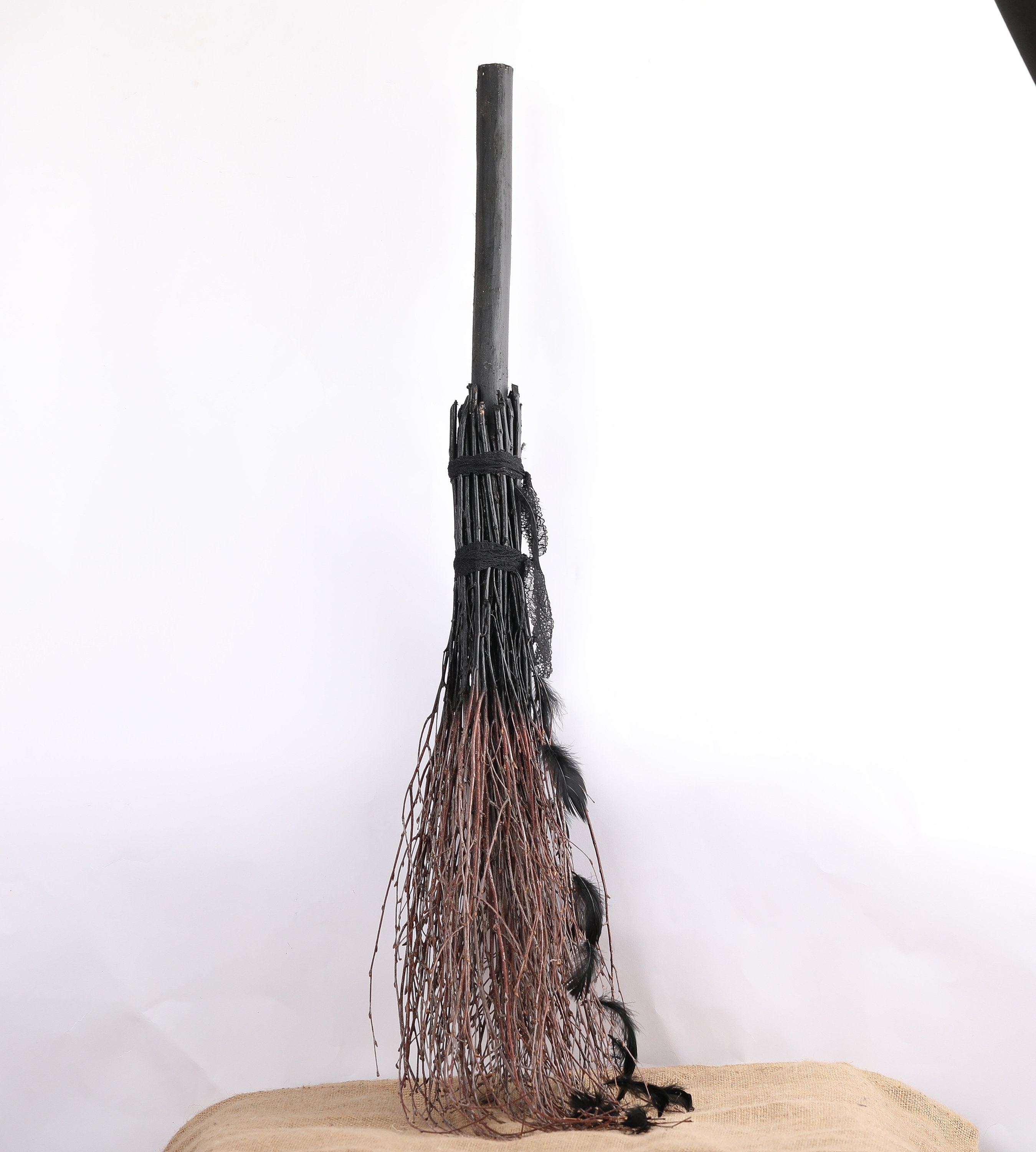 Witch Broom With Feathers, Wizard Broom, Jumping Broom, Magic Altar ...
