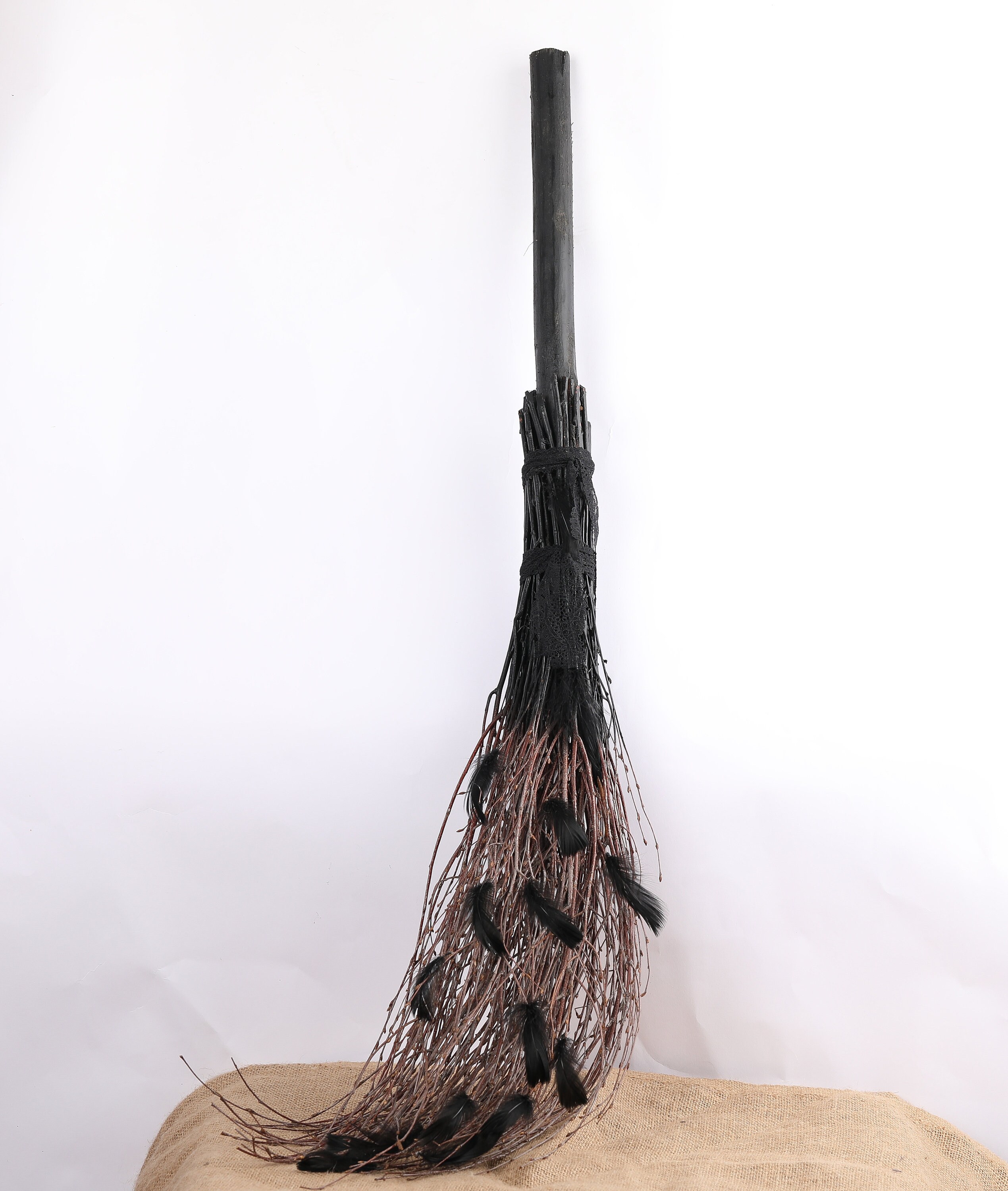 Witch Broom With Feathers, Wizard Broom, Jumping Broom, Magic Altar ...