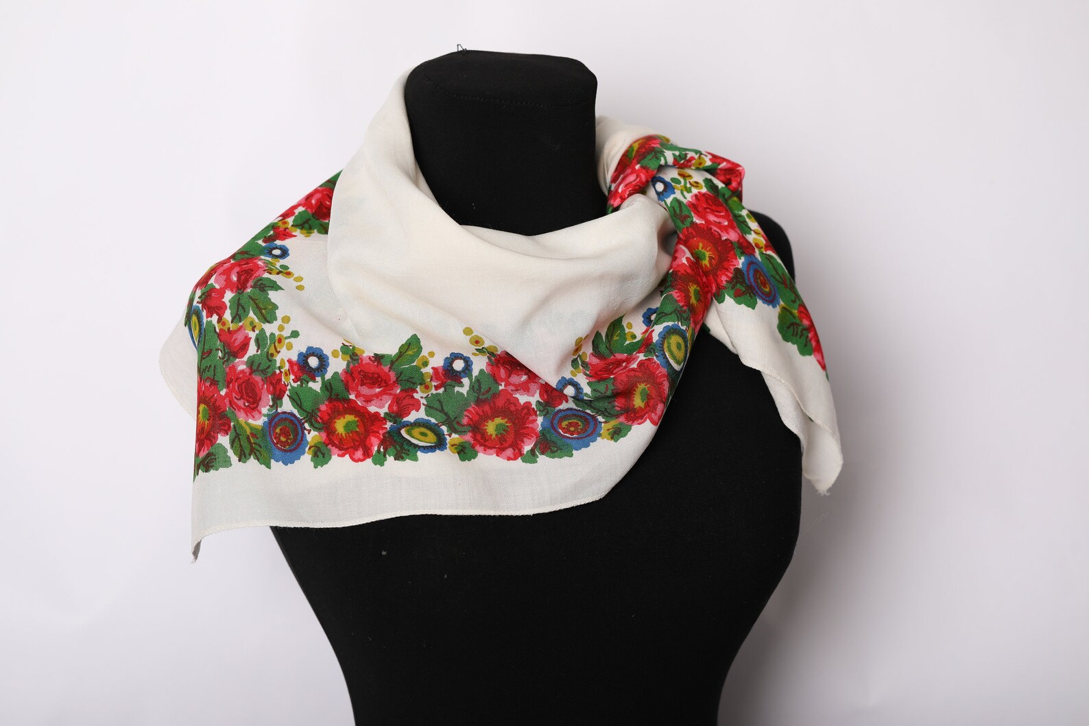 SALE ! Vintage Shawl Soviet Shawl Wool Floral Scarf Vintage Shawl Women ...