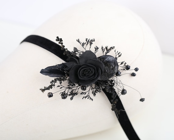 Black Goth Corsage Gothic Wedding Corsage Black Corsage | Etsy