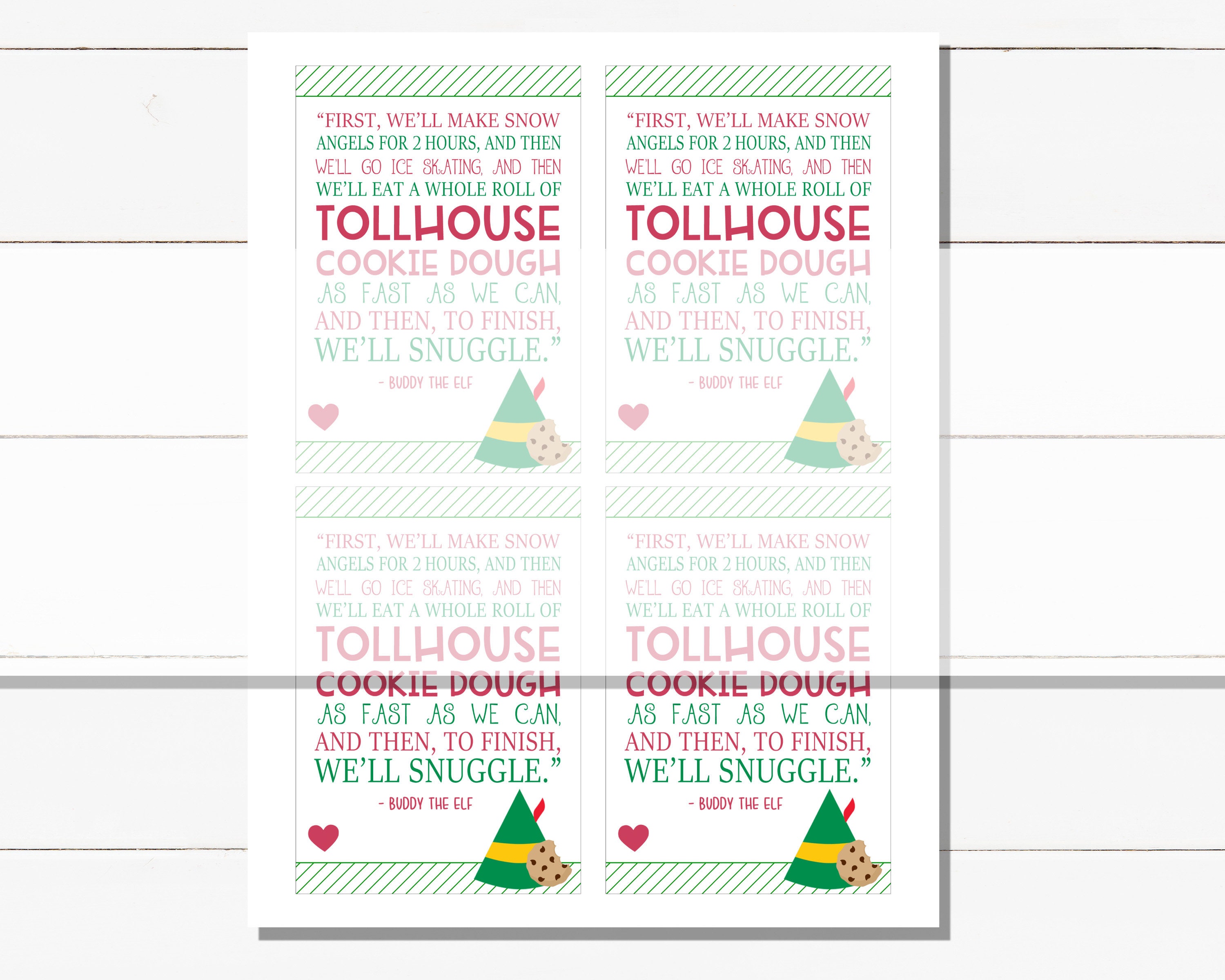 Cookie Dough Christmas Gift Tags - Etsy