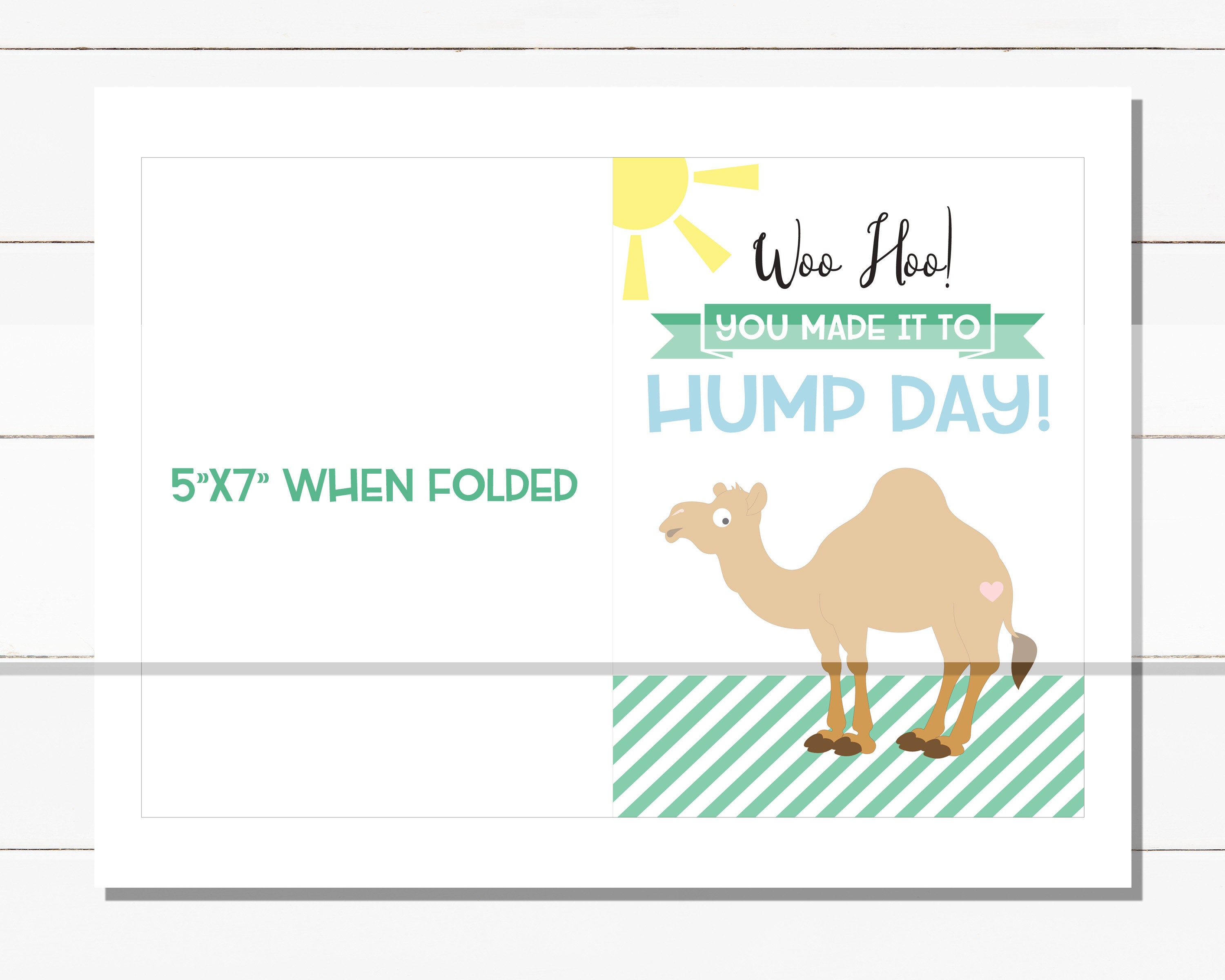 Hump Day Missionary Card DIGITAL DOWNLOAD - Etsy