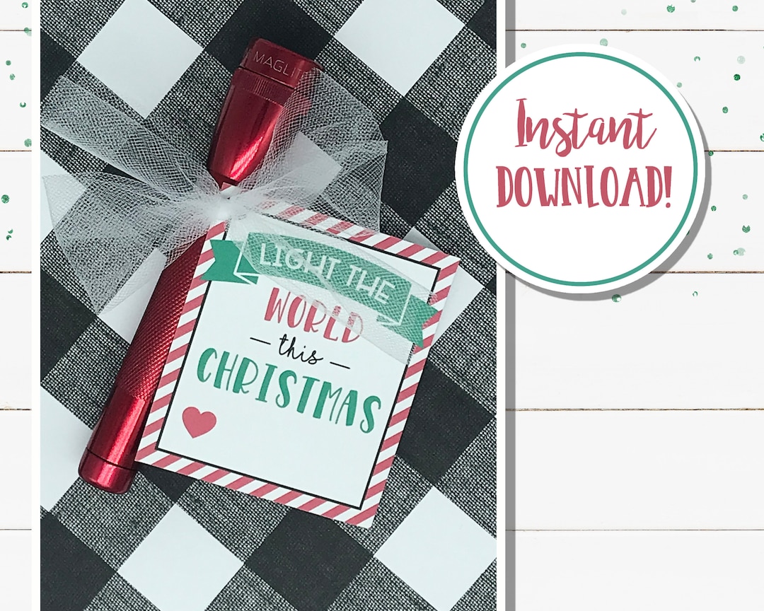 Light the World Christmas Gift Tags DIGITAL DOWNLOAD - Etsy