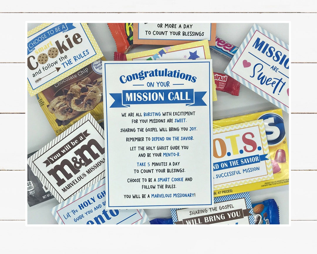 LDS Mission Call Treat Printables DIGITAL DOWNLOAD - Etsy