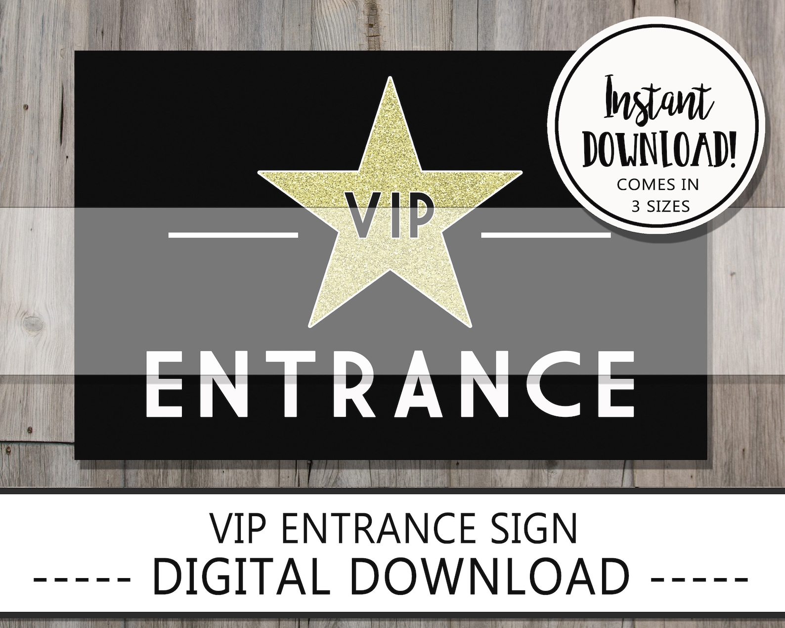 VIP Entrance Sign DIGITAL DOWNLOAD - Etsy