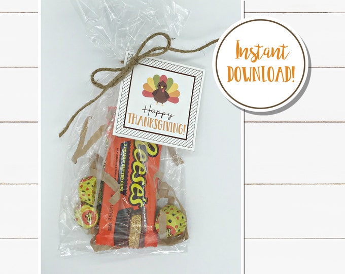 Thanksgiving Treat Gift Tags DIGITAL DOWNLOAD - Etsy