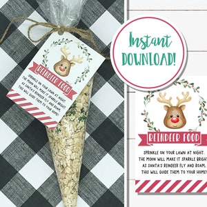 Reindeer Food Gift Tags DIGITAL DOWNLOAD - Etsy