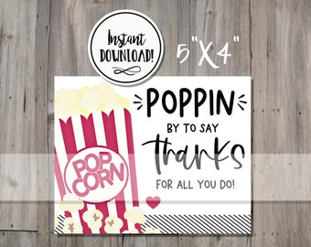 INSTANT DOWNLOAD DIY Printable Polka Dot Just Poppin by to Say I'm ...