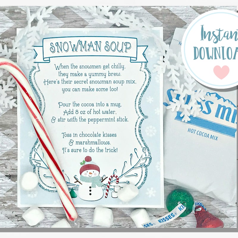 Snowman Soup - Etsy