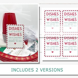 Dishes Christmas Gift Tags DIGITAL DOWNLOAD - Etsy
