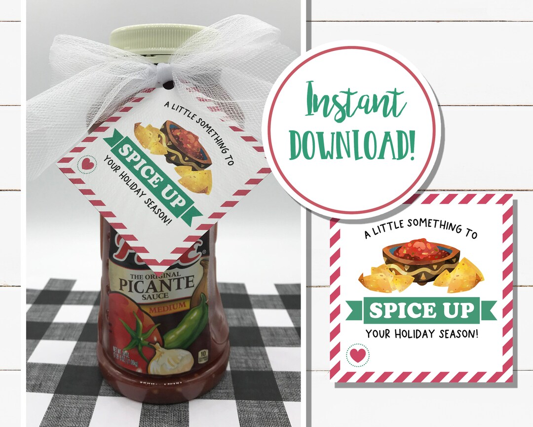 Salsa Holiday Gift Tags DIGITAL DOWNLOAD - Etsy
