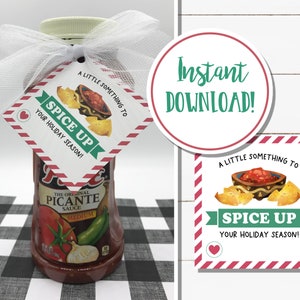 Salsa Holiday Gift Tags DIGITAL DOWNLOAD - Etsy