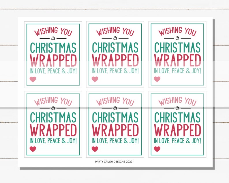 Wrapping Paper Gift Tags DIGITAL DOWNLOAD - Etsy