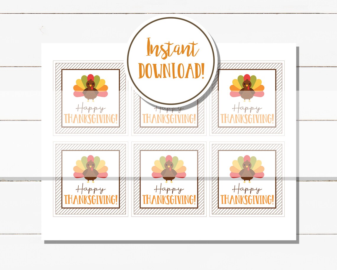 Thanksgiving Treat Gift Tags DIGITAL DOWNLOAD - Etsy