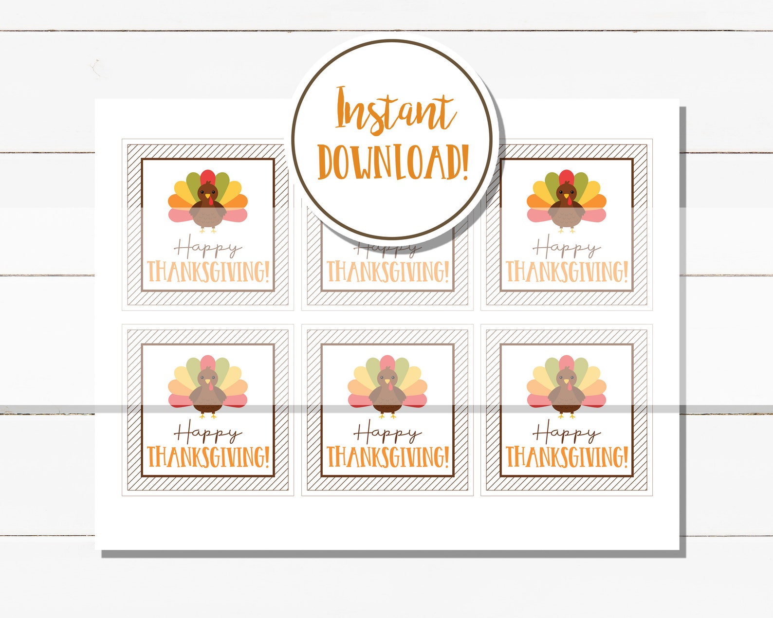 Thanksgiving Treat Gift Tags DIGITAL DOWNLOAD - Etsy