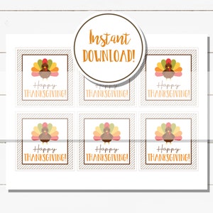 Thanksgiving Treat Gift Tags DIGITAL DOWNLOAD - Etsy