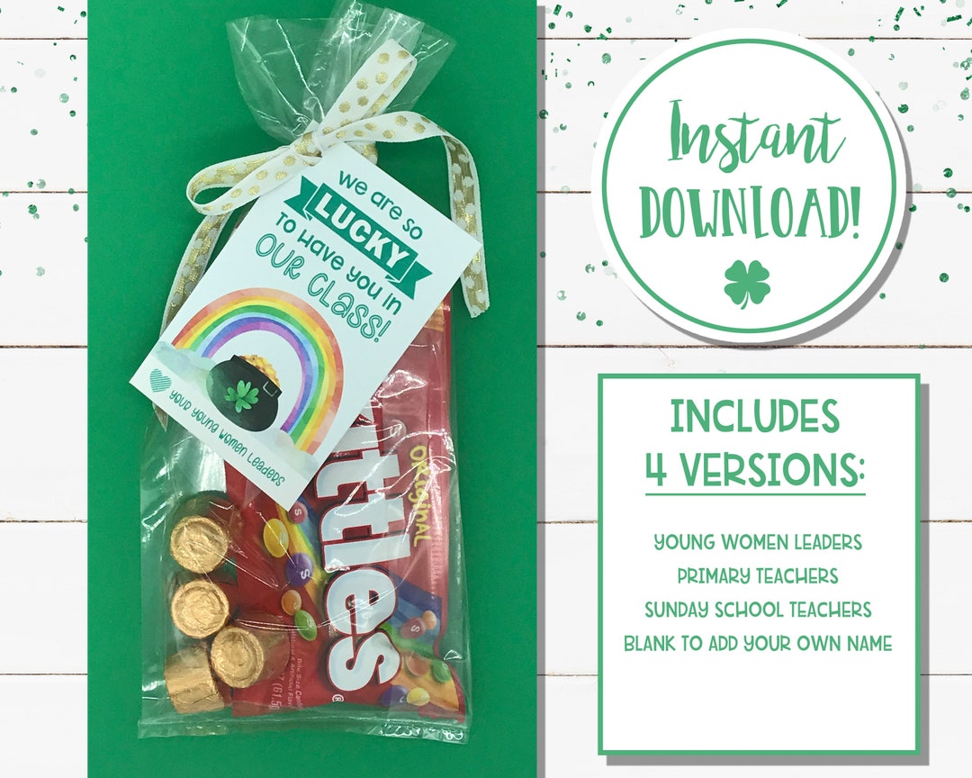 LDS St. Patrick's Day Gift/treat Tags DIGITAL DOWNLOAD - Etsy