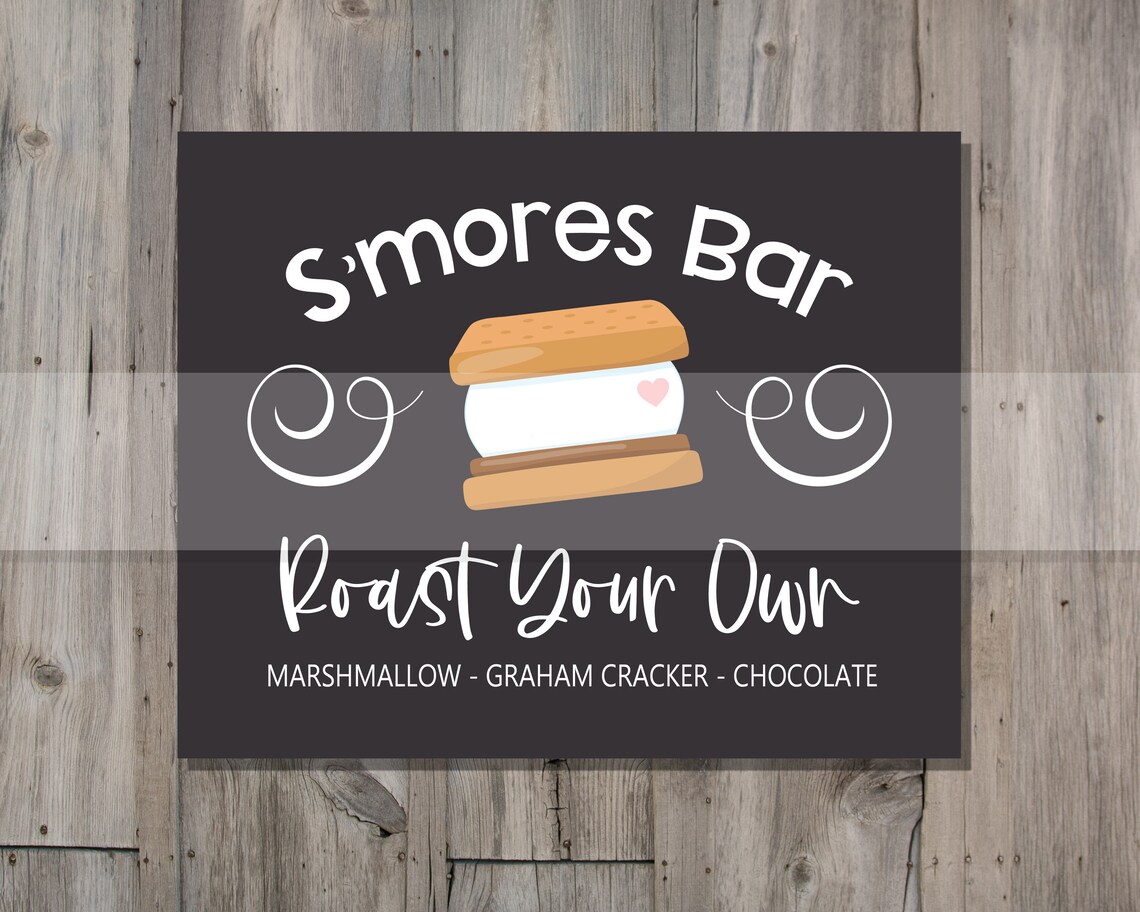 Smores Bar Sign and Banner DIGITAL DOWNLOAD | Etsy